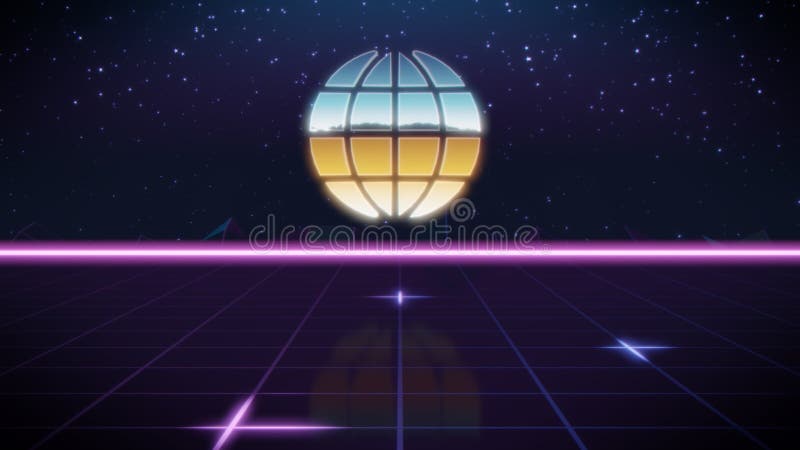 Synthwave Retro Design Icon of Arrow Stock Illustration - Illustration ...