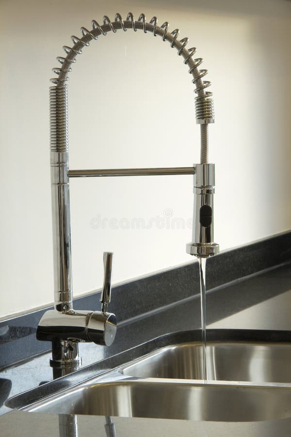 Chrome kitchen sink stock photo. Image of accessories - 44152858