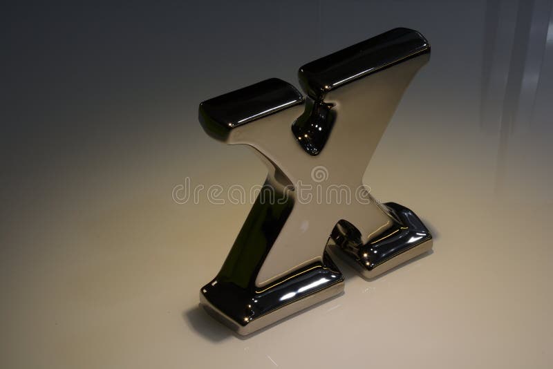 Chrome letter X stock image. Image of glare, letter - 108202319