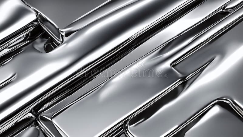 Chrome-like, Glossy Aluminum Texture with Sharp Reflections Stock ...