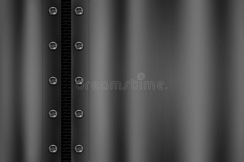 Chrome Metal Background With Rivet On Gray Metallic Mesh. Stock ...