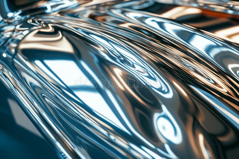 A Chrome Metal Surface with High-shine Polish and Reflective Properties ...
