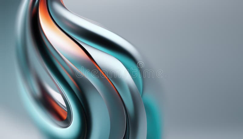 Chrome Metal Wave Background Stock Illustration - Illustration of ...