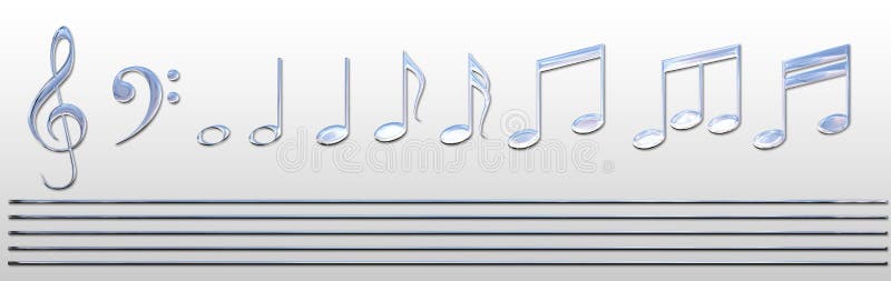Chrome Music Notes stock illustration. Illustration of 300dpi - 3510358