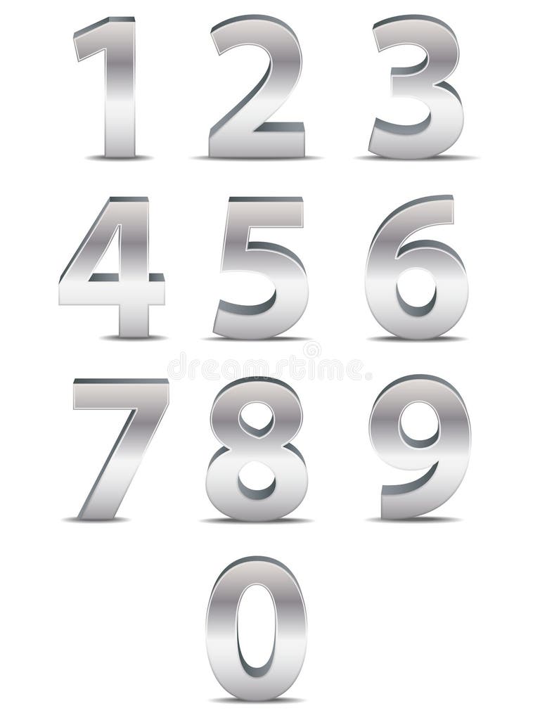 Chrome Numbers Stock Illustrations – 2,725 Chrome Numbers Stock ...