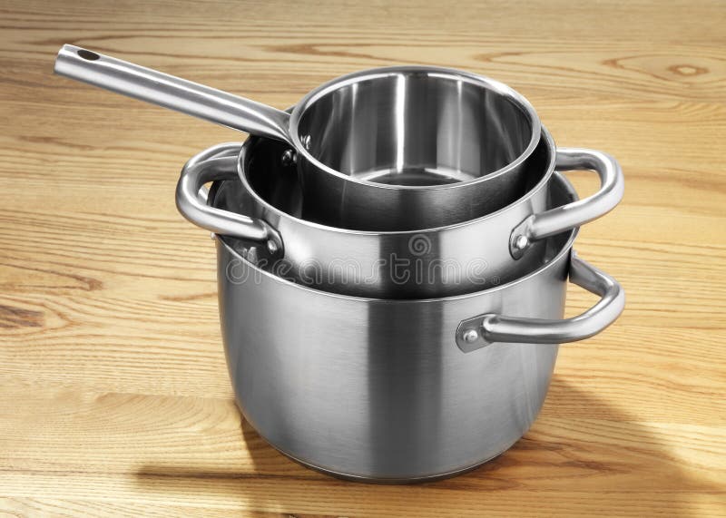 Chrome Pots stock photo. Image of empty, food, cover - 46124748