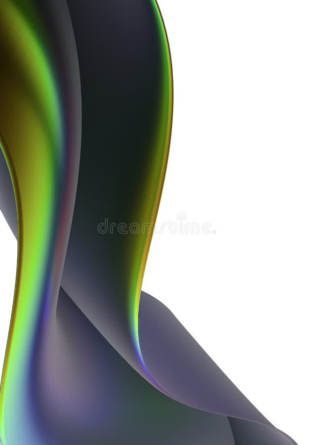 Chrome Rainbow Curved Metal Plate Abstract Dramatic Modern Luxury ...