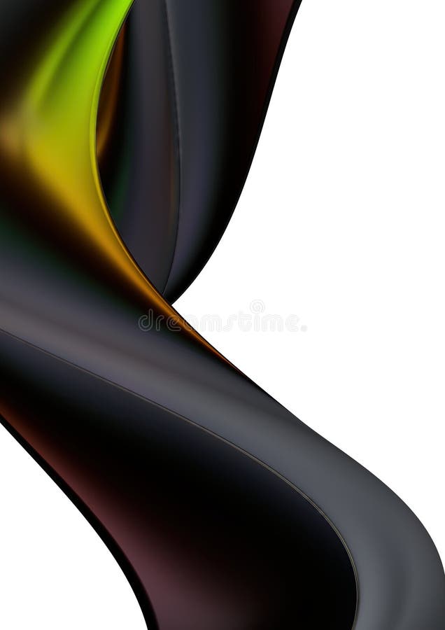 Chrome Rainbow Curved Metal Plate in Wave Shape Abstract Dramatic ...