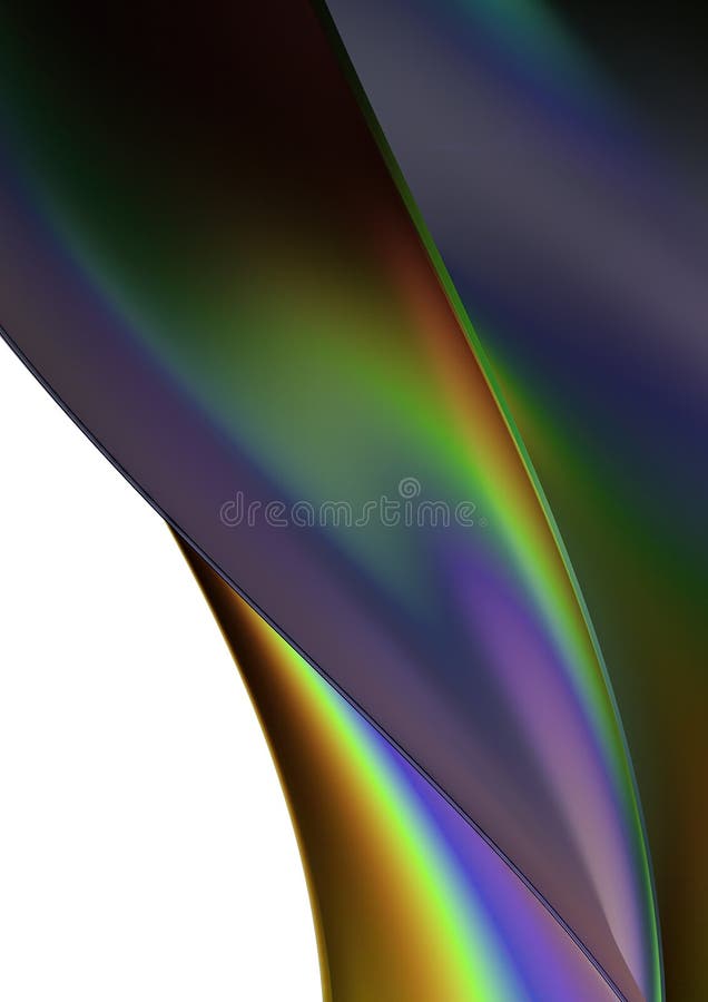 Chrome Rainbow Flowing Tribe Curtain Abstract Dramatic Modern Luxury ...