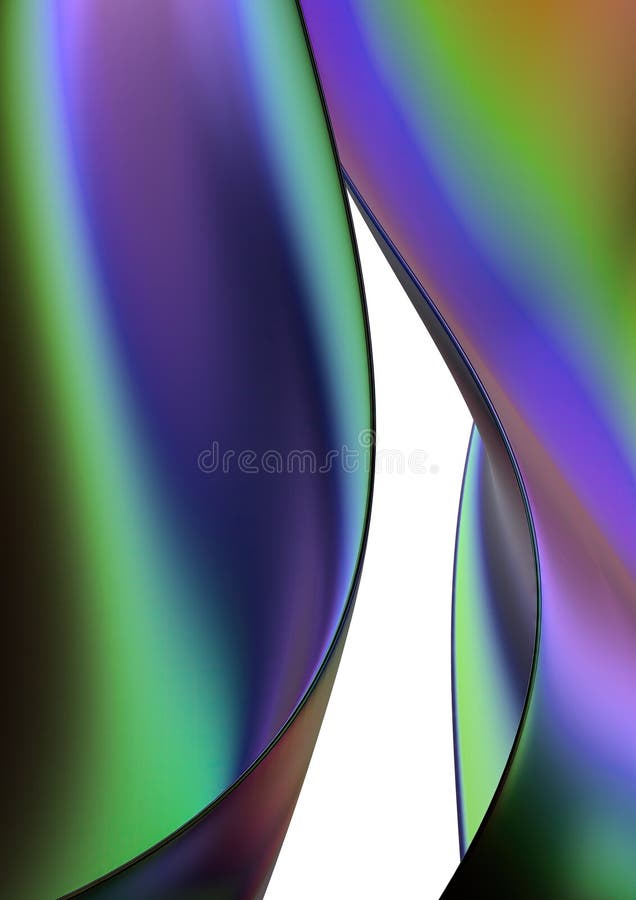 Chrome Rainbow Metal Plate Wavy Abstract Dramatic Modern Luxury Luxury ...