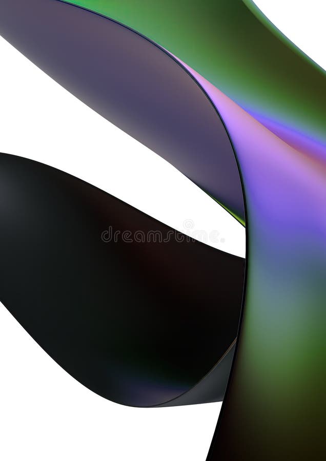 Chrome Rainbow Modern Artistic Metal Plate Bending Abstract Dramatic ...