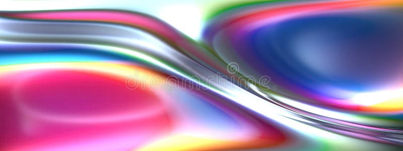 Chrome Rainbow Reflection Metal Ripple Paint Surface Creature Elegant ...