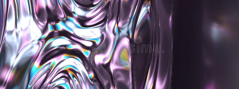 Chrome Rainbow Reflection Metallic Ripple Lifelike Paint Surface ...