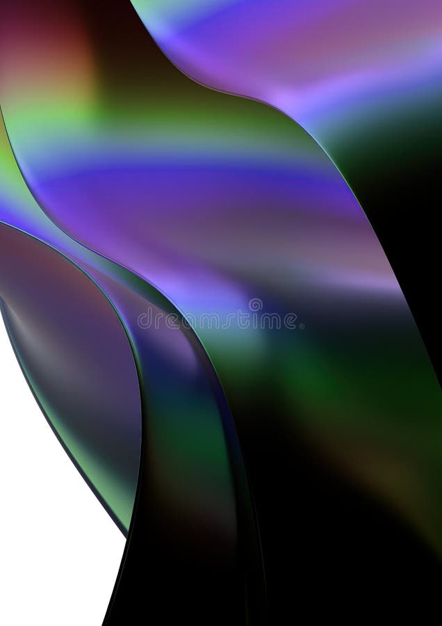 Chrome Rainbow Twisting Modern Artistic Metal Plate Abstract Dramatic ...