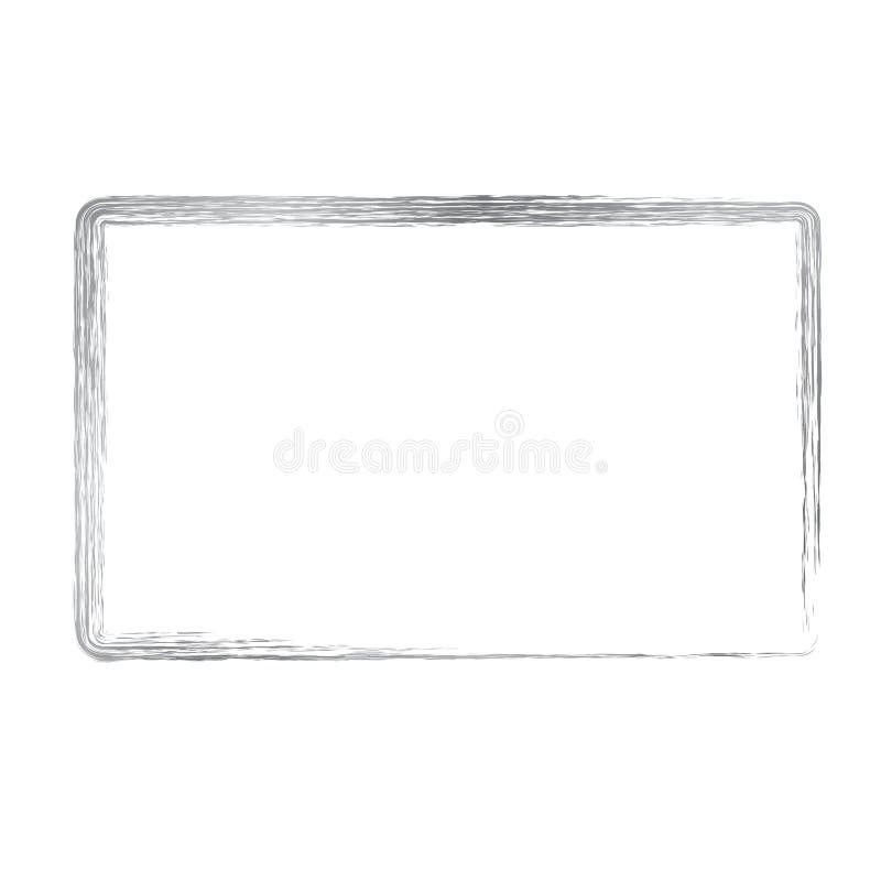 Chrome Rectangle Frame, Simple Vector Doodle Hand Draw Sketch Stock ...