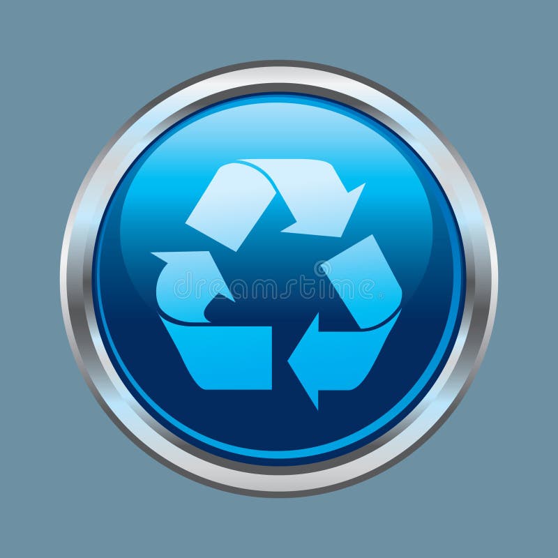 Recycle icon stock illustration. Illustration of buttons - 2572147