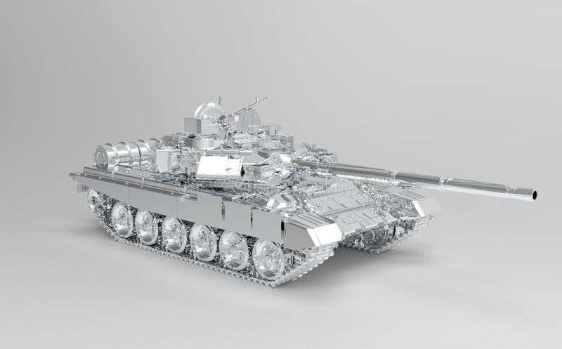 Chrome Rendered Tank stock image. Illustration of abstrakt - 247127105