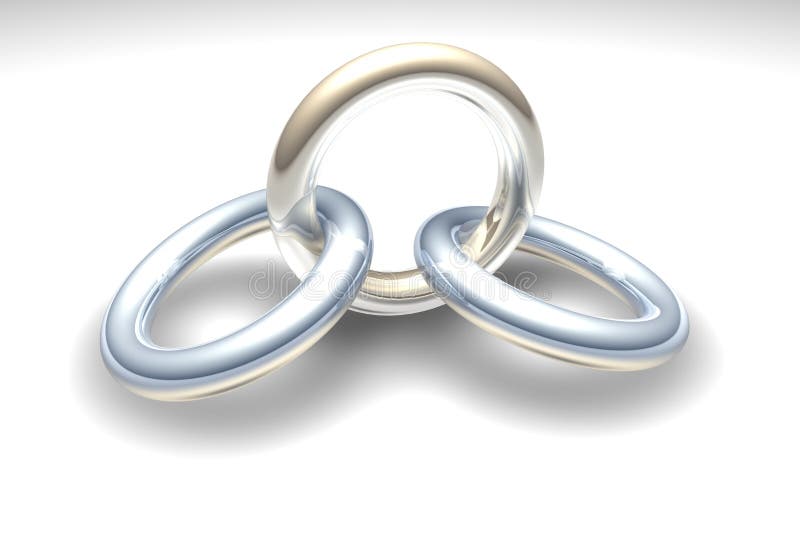 3 connected metal rings stock illustration. Illustration of scrapbook ...