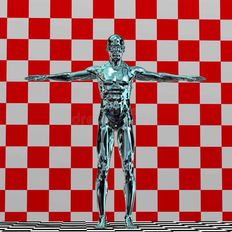 Chrome Silver Statue Illustration Stock Illustration - Illustration of ...
