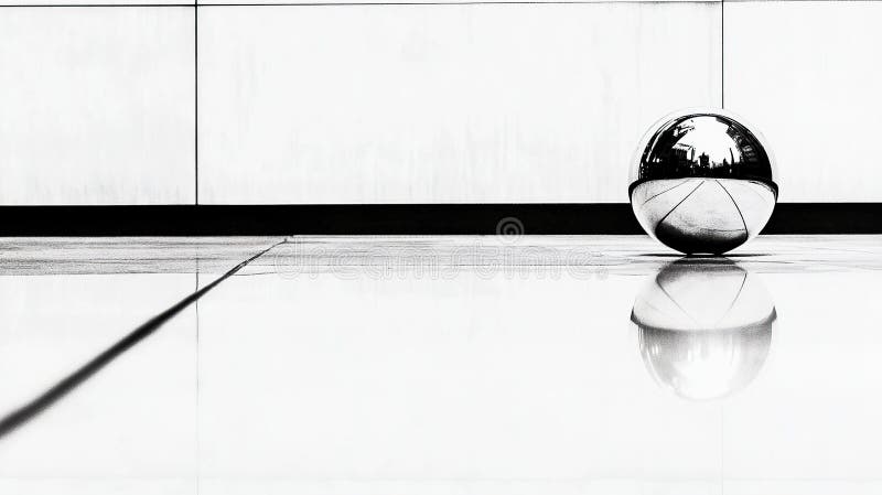 Chrome Sphere Reflecting Modern Building Exterior Stock Photos - Free ...