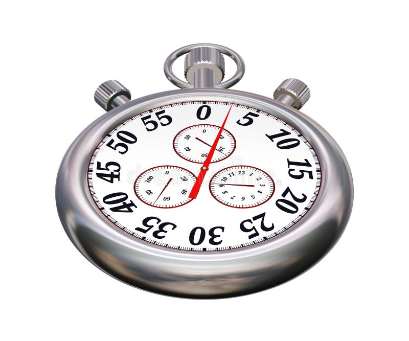 Stopwatch on White Background with Clipping Path Stock Image - Image of ...