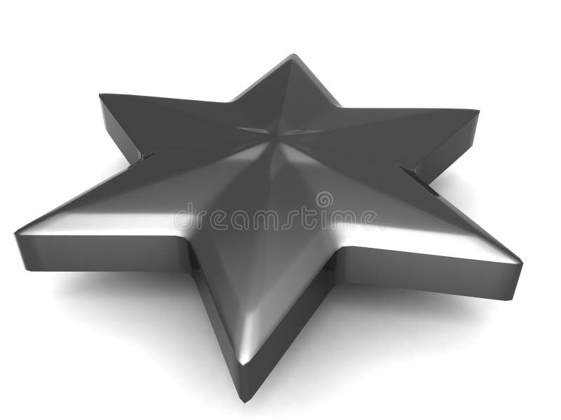Big chrome star stock illustration. Illustration of path - 28679246