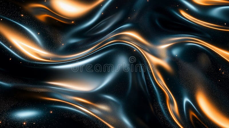 Chrome Surface in Motion with Highlights and Depth Stock Illustration ...