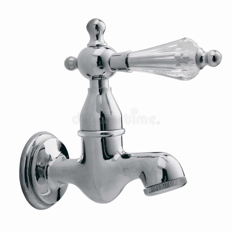 Chrome Tap, Isometric, Isolated Stock Image - Image of plumb, dishes ...