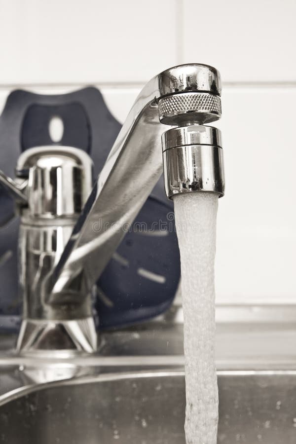 Chrome tap stock image. Image of silver, wash, kitchensink - 6599829