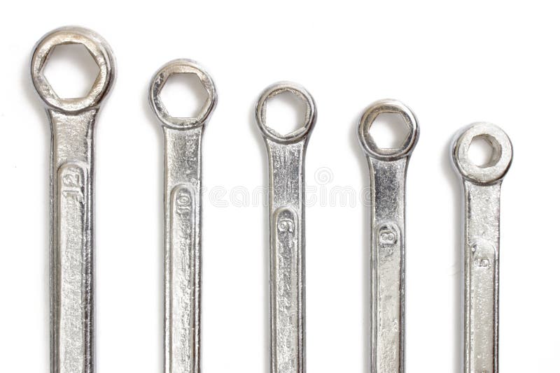 Set of Chrome Tools As Background Stock Photo - Image of instrument ...