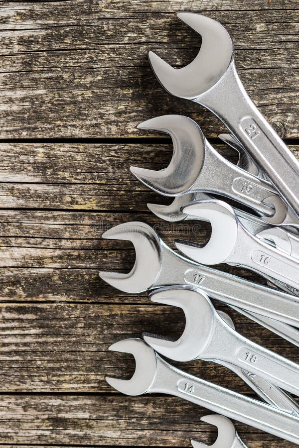 Chrome vanadium wrench. stock image. Image of hard, metallic - 131761627