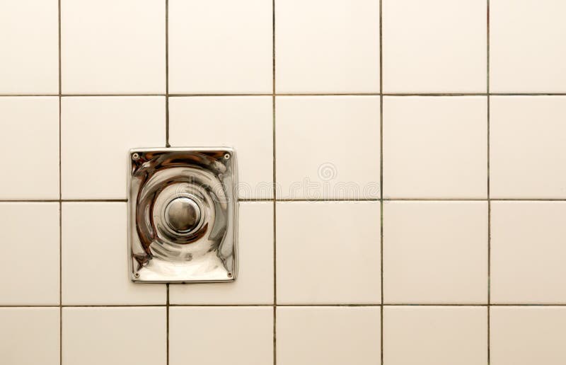 Chrome Wall Button stock image. Image of clean, white - 49663905