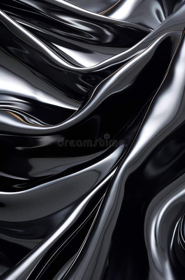 Chrome Wallpaper Wave Background Metallic Abstraction Reflection Design ...