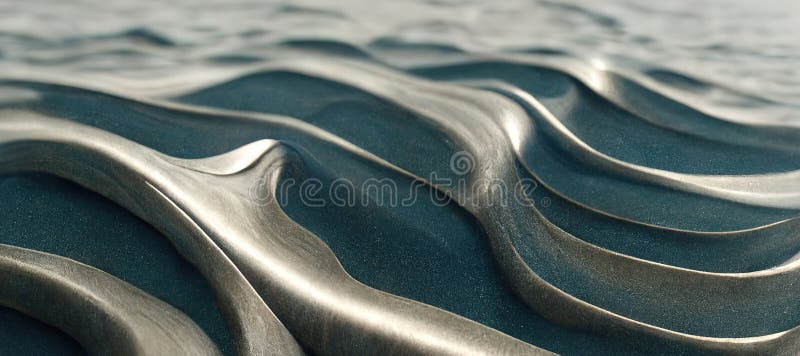 Chrome Wave Texture Glow Background Stock Illustration - Illustration ...