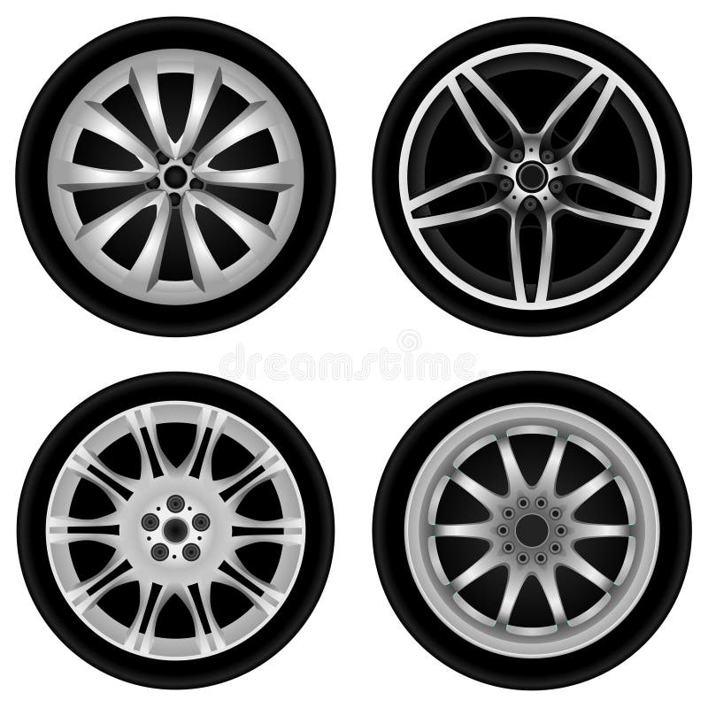 Chrome wheel vector stock vector. Illustration of road - 8831970