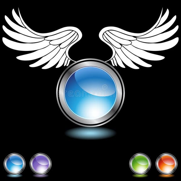 Chrome Wing Set stock vector. Illustration of angelic - 10378754
