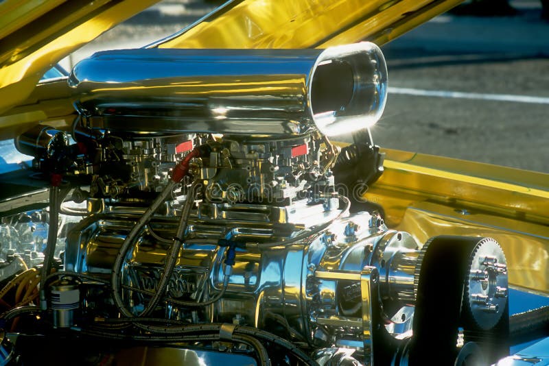Chromed Engine stock photo. Image of nitrous, chrome, automobile - 204102