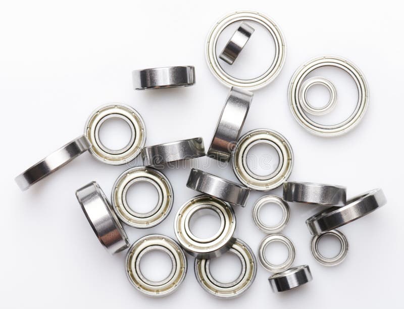 Chromed Silver Metal Bearings Stock Image - Image of ring, pile: 252911821