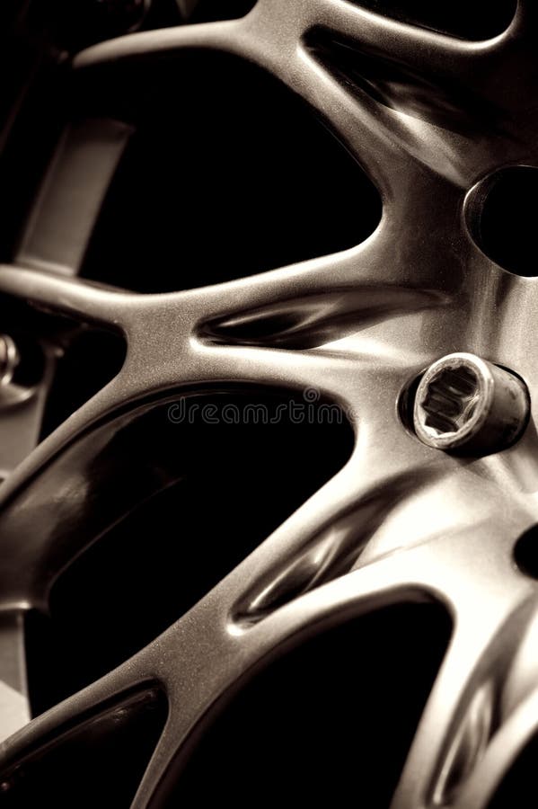 Chromed wheel hub stock image. Image of metallic, automobile - 15532441