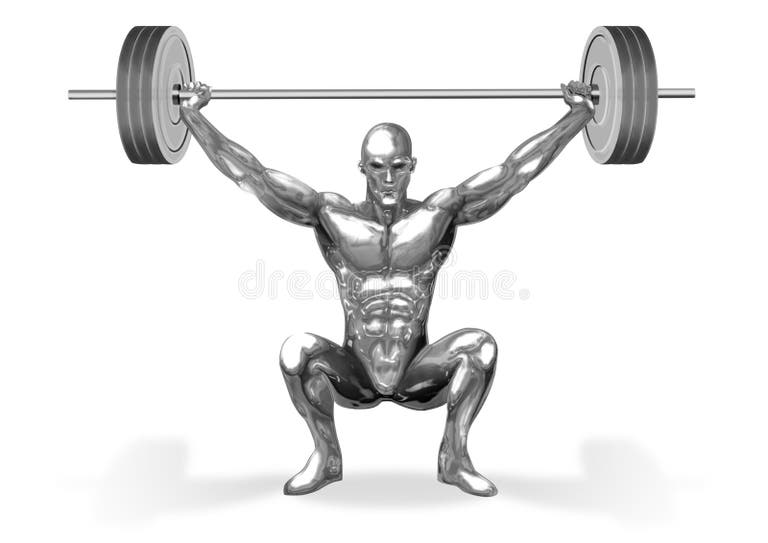 Chromeman_Weight Lifting stock illustration. Illustration of action ...