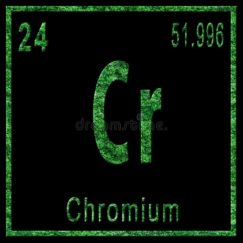 Chromium Chemical Element, Green Edition Stock Illustration ...