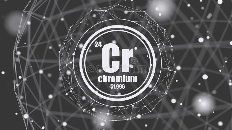Chromium chemical element. stock footage. Video of molecular - 191125430