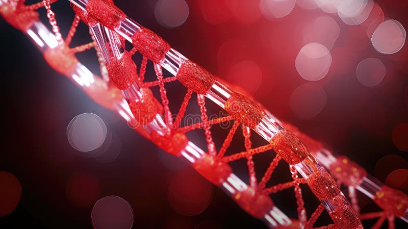 Chromosome red dna stock illustration. Illustration of disorder - 307607845