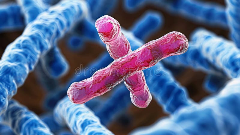 A Chromosome with Visible Details, Symbolizing Genetic Information and ...
