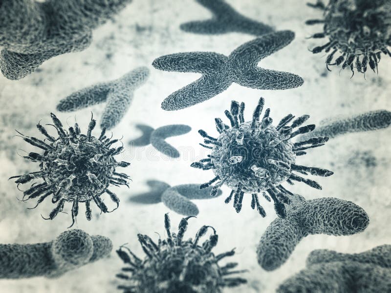 Chromosomen, Gen-Mutation, Genetischer Code 3d Stock Abbildung ...