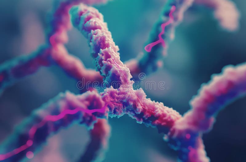 Chromosomes Mutating with Genetic Material Being Transferred Stock ...
