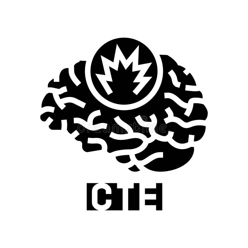 Chronic Traumatic Encephalopathy Glyph Icon Vector Illustration Stock ...