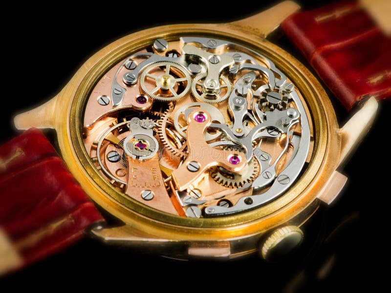 Chronographe Watch Movement - Valjoux 23 Stock Photo - Image of ...
