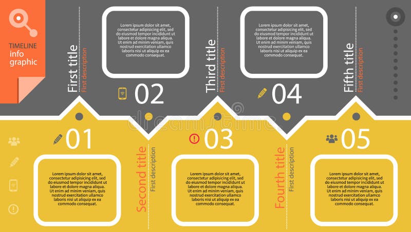Chronologie Infographic Met Diagram En Tekst Vector Illustratie ...