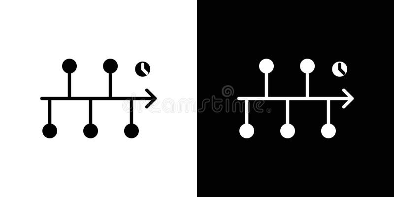 Chronology Icon Linear Logo Isolated Stock Vector - Illustration of ...